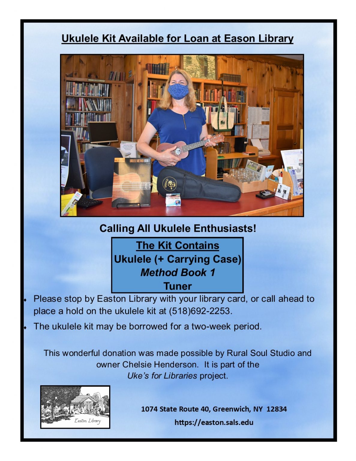 Easton Library – 1074 NYS ROUTE 40 GREENWICH, NY 12834-9518 518-692-2253